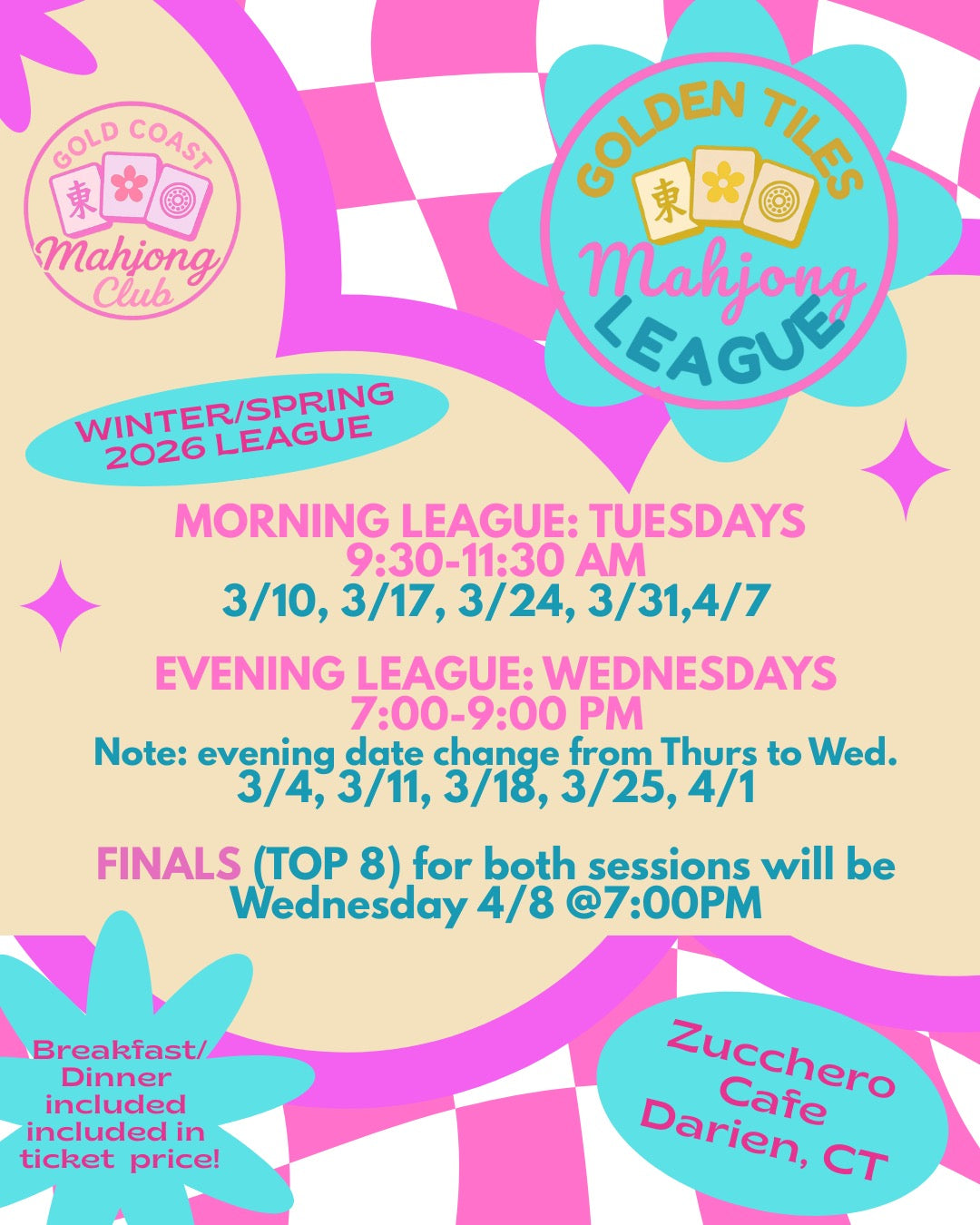 Golden Tiles Mahjong League - March/April 2026 – Gold Coast Mahjong Club